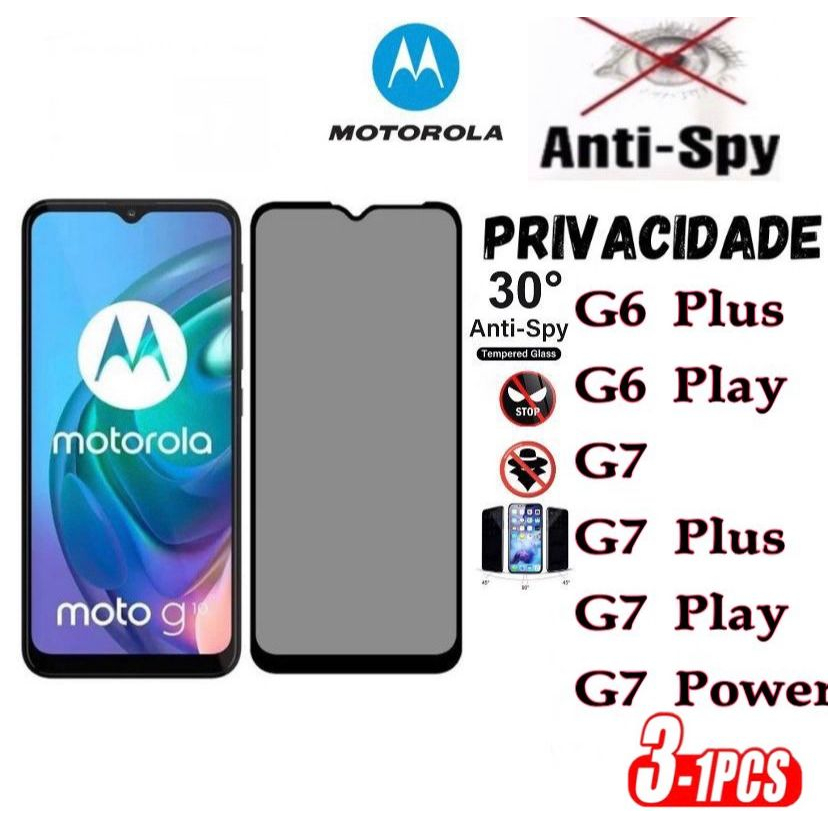 Película Privacidade 3D Anti Spy PARA MOTO G6PLUS G6 PLAY/G7/G7 PLUS/G7 LAY/G7 POWER - Escorrega ...