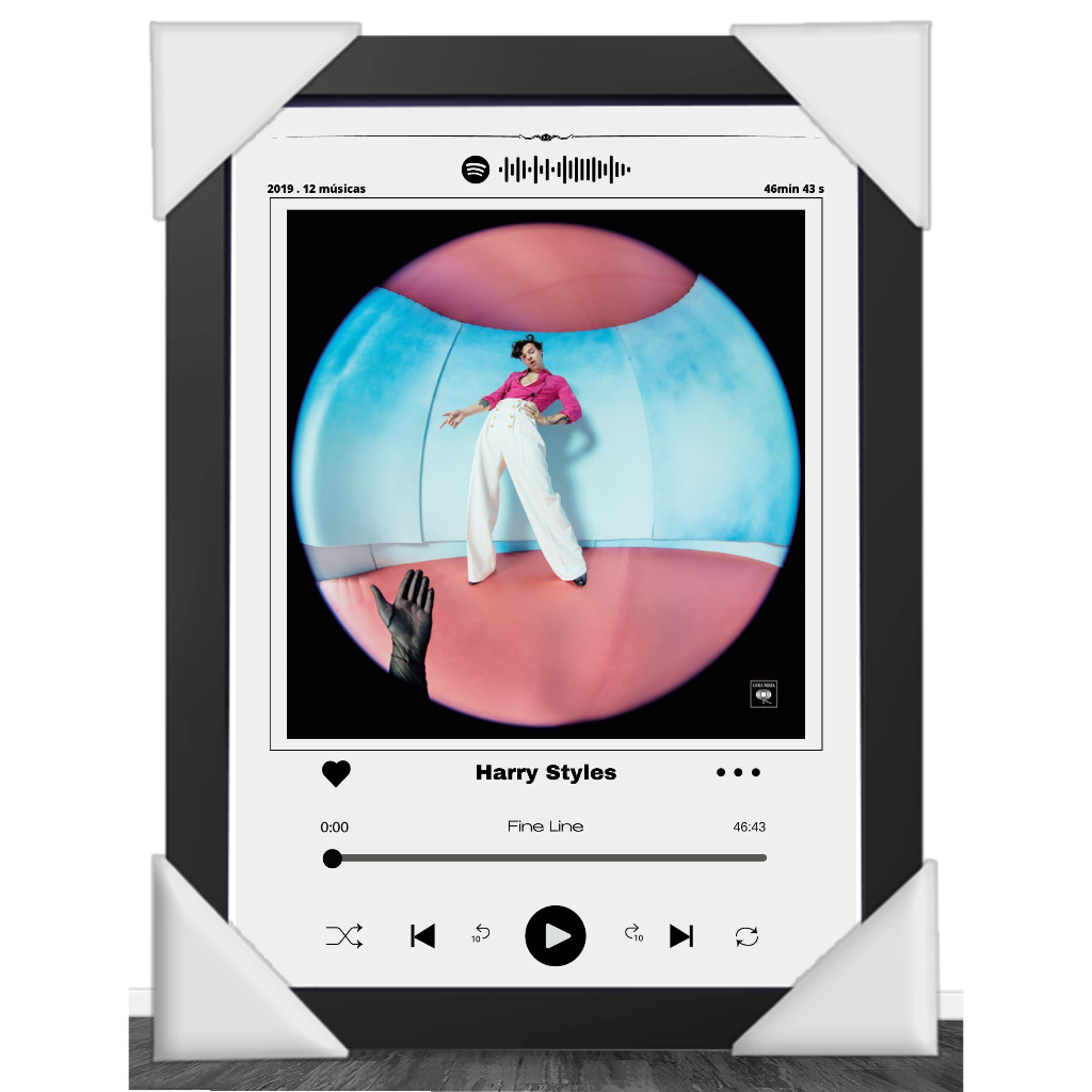 Quadro Decorativo Com Moldura Quadro Harry Styles Fine Line Spotify ...