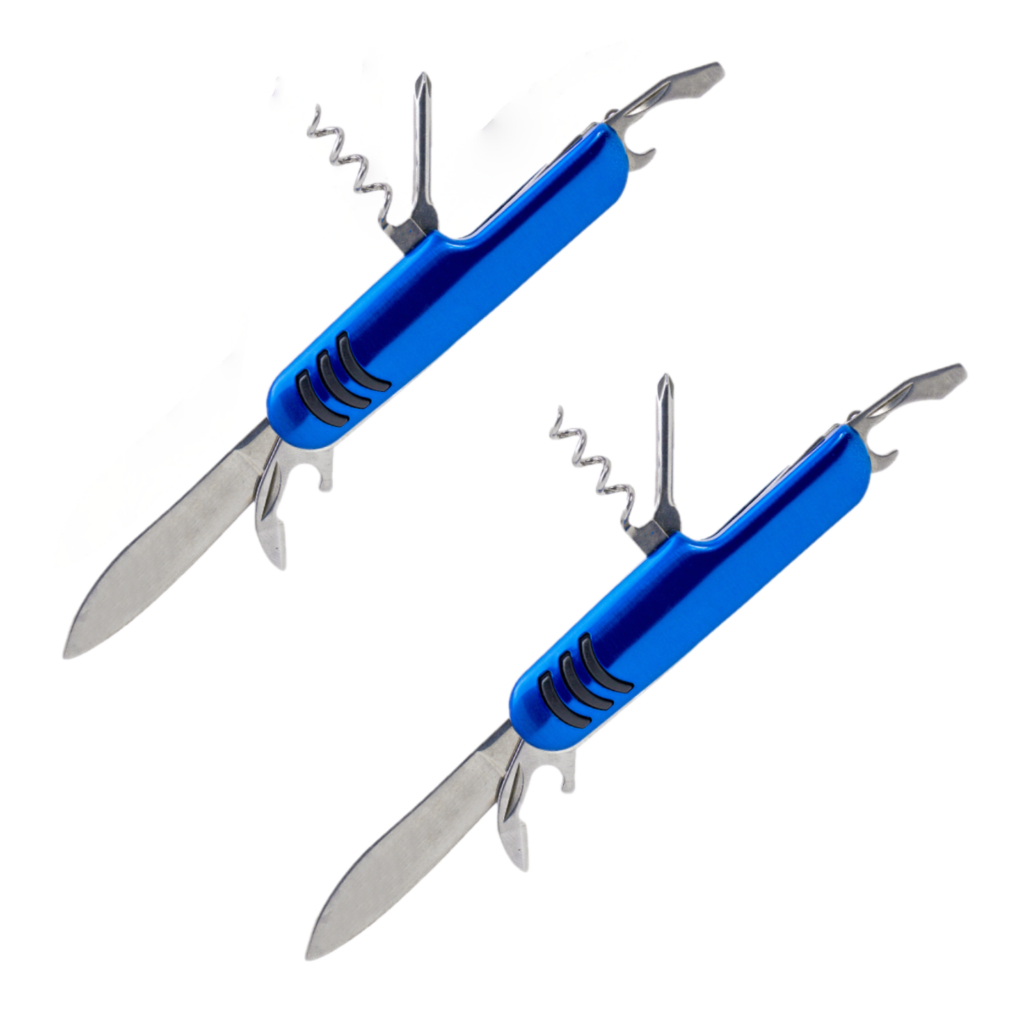 Kit 2 Canivetes Estilo Suíço 5 Funções 2 Cores Pescaria | Shopee Brasil