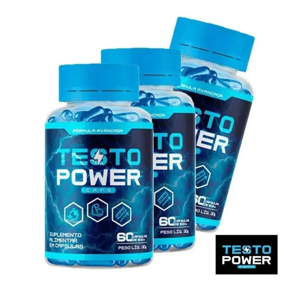 3x Testo Power 60cápsulas 500mg Original | Shopee Brasil