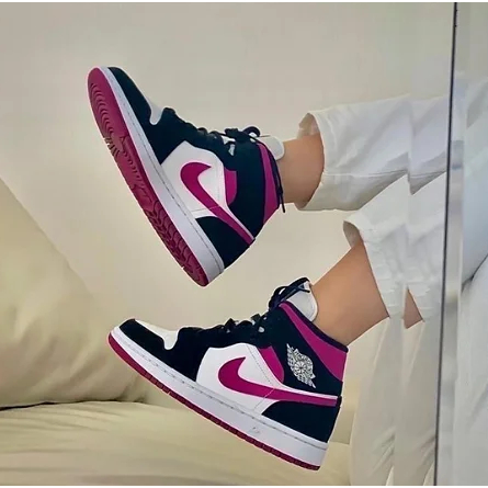 Tenis botinha Jordan Rosa e Preto lançamento promoção | Shopee Brasil