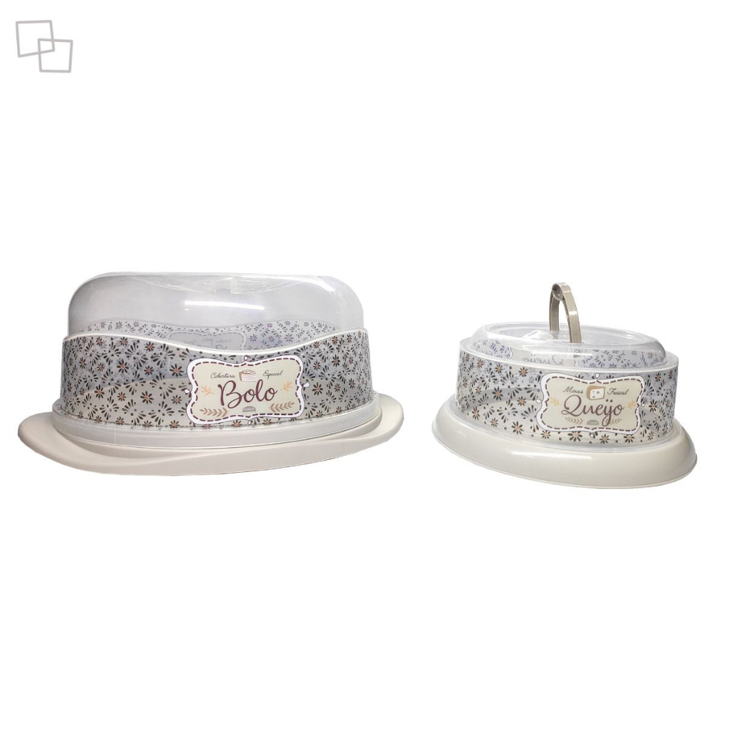 Kit boleira e queijeira decorado Bolo plastico | Shopee Brasil
