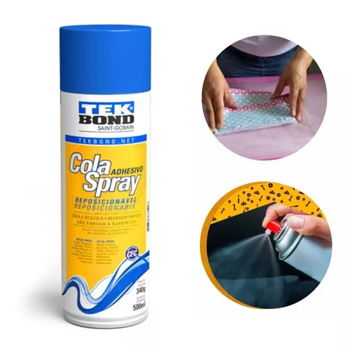 Cola Spray TekBond Reposicionável 500 Ml 340 Gramas Premium | Shopee Brasil