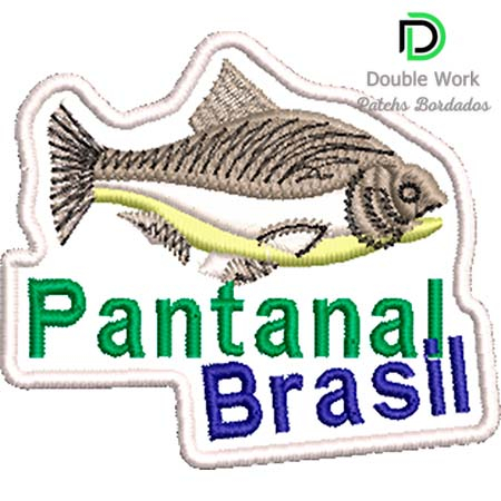 Patch Bordado Pantanal Brasil 8x7 cm Cód.5408 - pesca - pescador ...