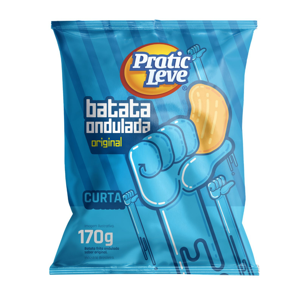 Kit c/12 Batata Frita Ondulada c/ 170g - Pratic Leve | Shopee Brasil