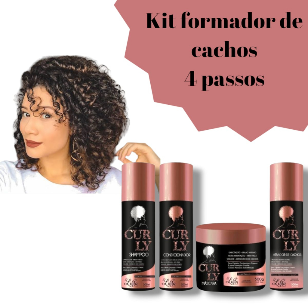 Kit Formador de cachos com ativador de cachos e mascara ultra ...