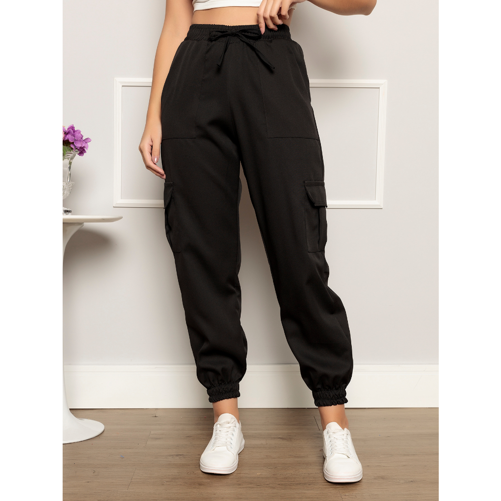 Calça Jogger Alfaiataria Cargo | Shopee Brasil