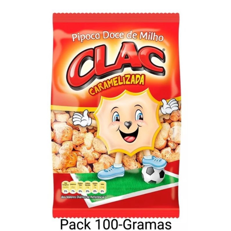 Pacote Pipoca Doce Caramelizada 100g - Clac - Festa | Shopee Brasil