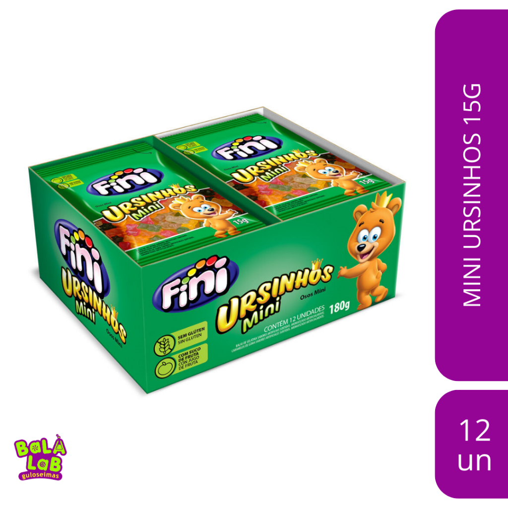 Mini Ursinhos Fini (Display com 12 unidades de 15g cada) | Shopee Brasil