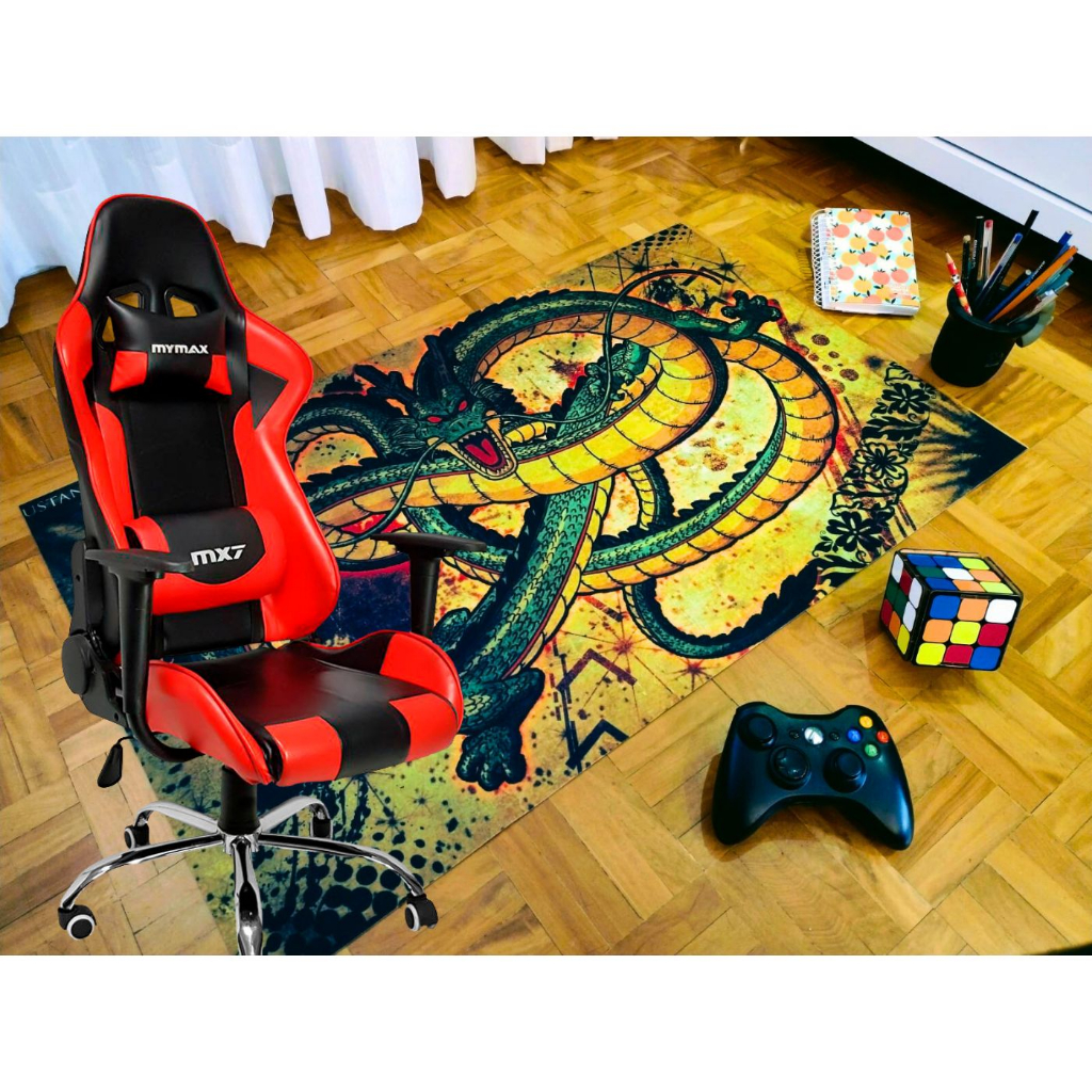 TAPETE GAMER 90x65 - Tema SHENL0NG - PROTETOR DE PISO - antiderrapante ...