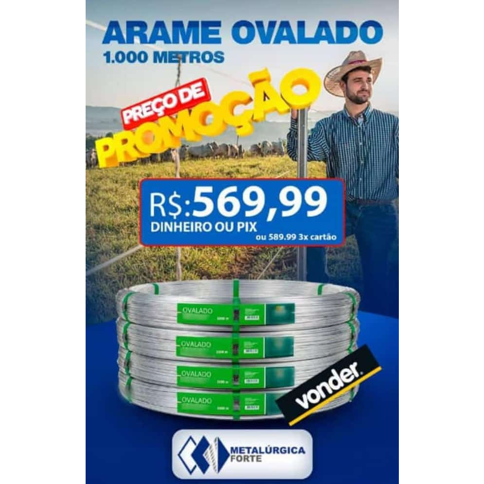 Arame Liso Cerca 1000 Metros Z700 | Shopee Brasil