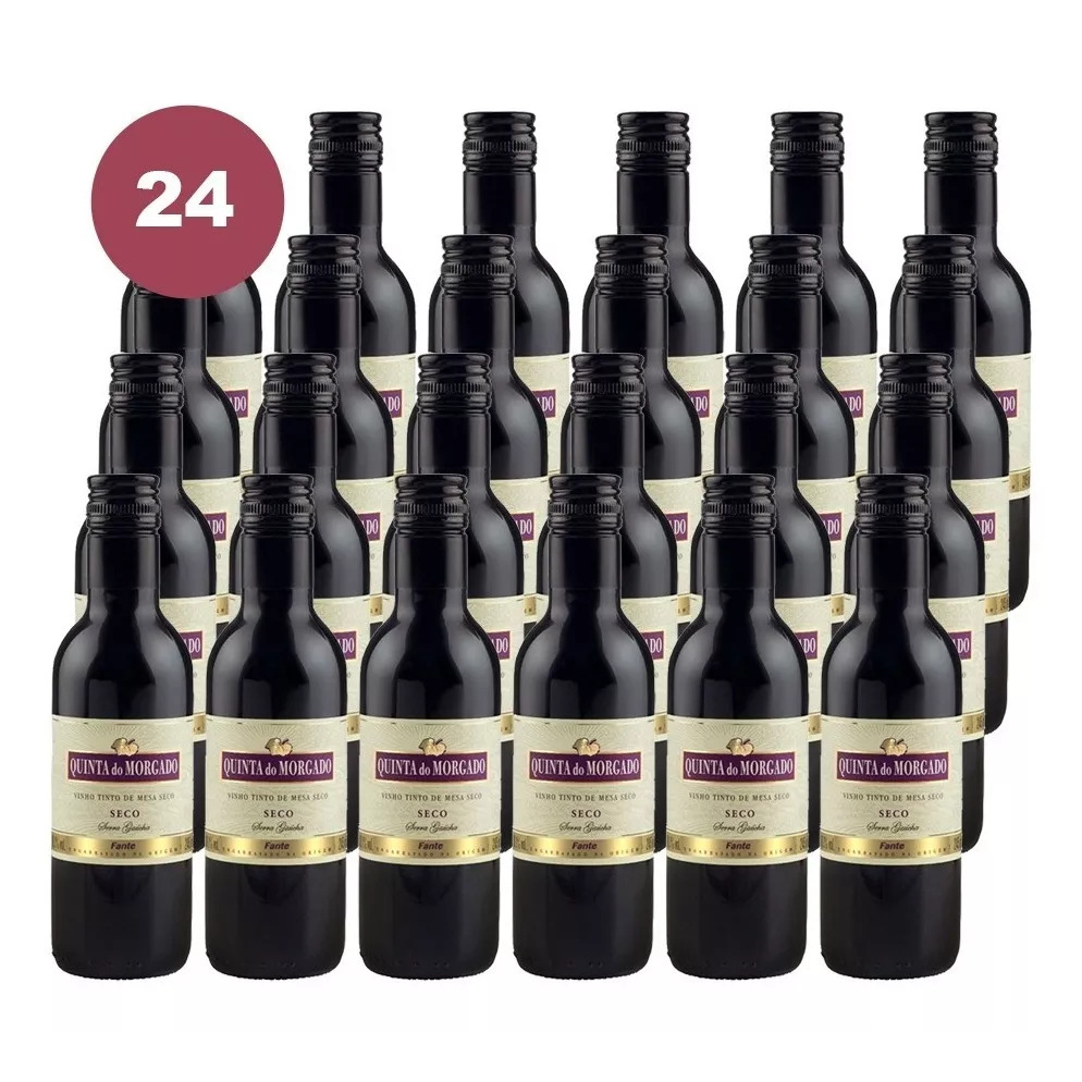 Pack 24un Mini Vinho Tinto Seco Quinta Morgado 245ml | Shopee Brasil