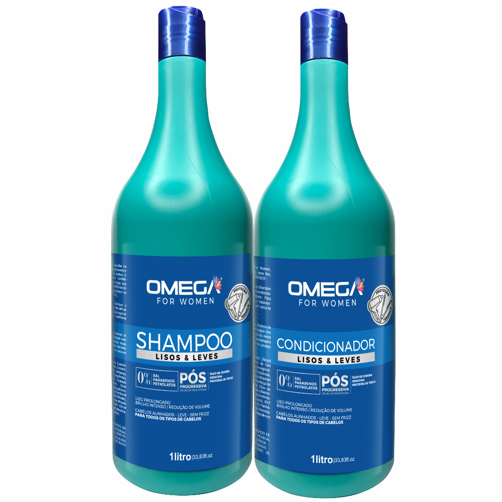 Kit de Tratamento Capilar Lisos e Leves Pós Progressiva, Shampoo e ...