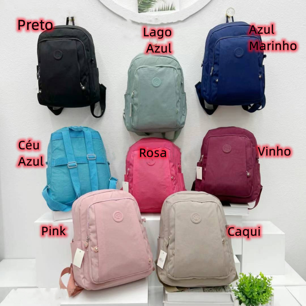 Mochila Feminina De Encerado De Náilon Para Viagem Configurar Estojo ...