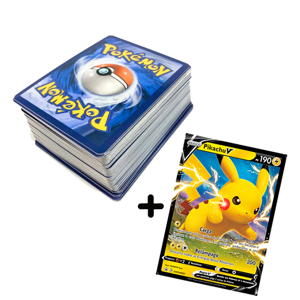 50 Cartas Pokémon 1 Ultra Rara Cartas Copag Pokemon V Vmax