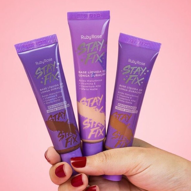 Lançamento Base Ruby Rose Stay Fix Líquida 25g Longa Duração Base de ...