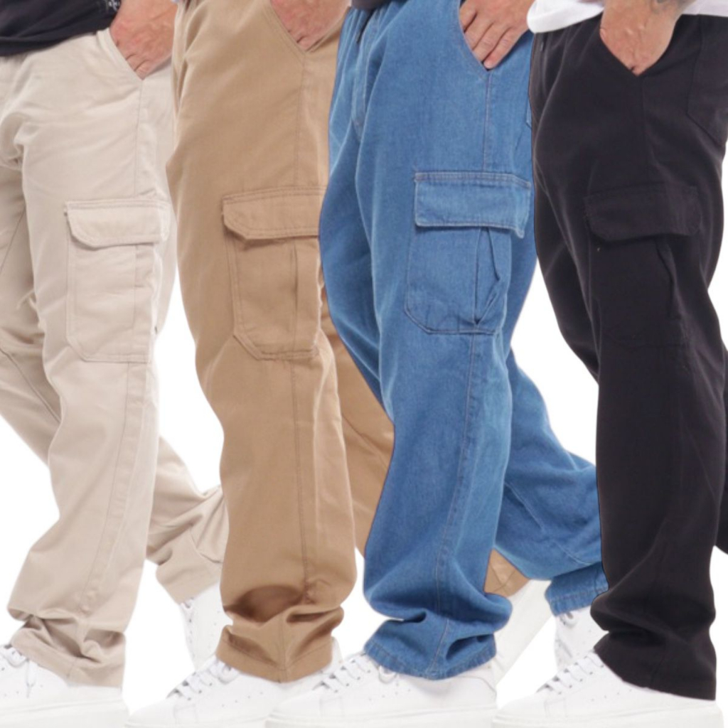 Calça Cargo Masculino Skate Caqui Streetwear Com Bolsos Shopee Brasil