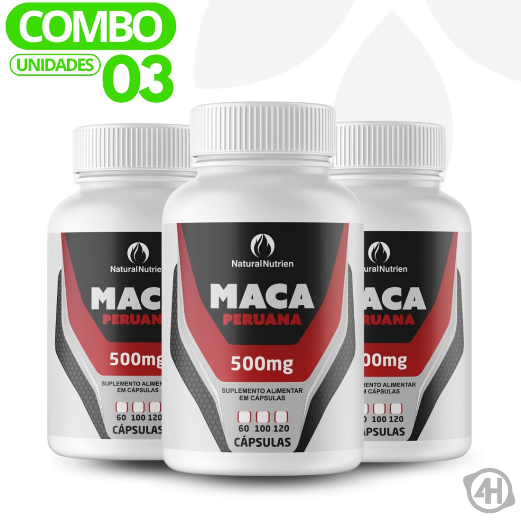 Maca Peruana Kit 300 Cápsulas de 500mg Cada | Shopee Brasil