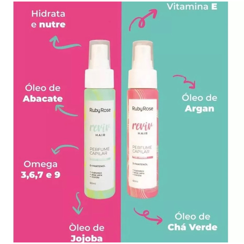 Perfume Capilar Ruby Rose c/60ml | Shopee Brasil