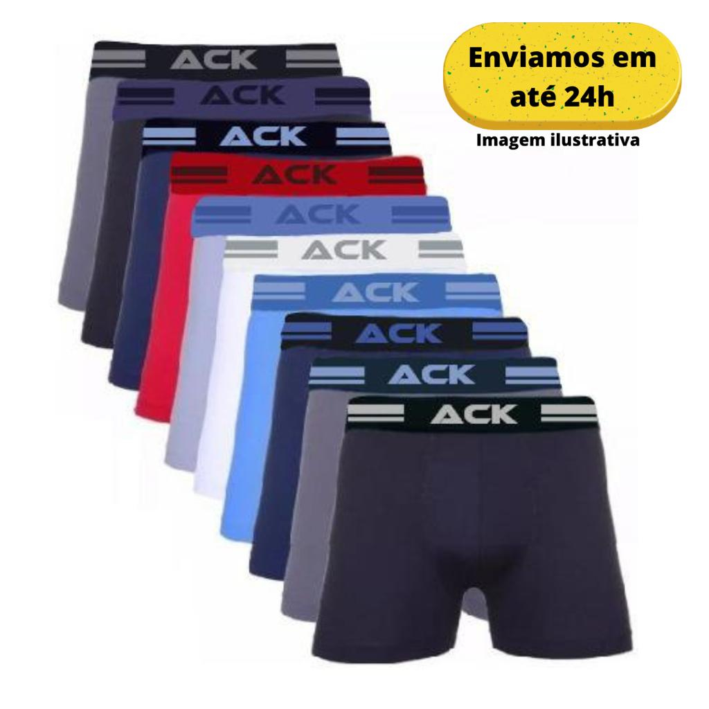 Kit 50 Cuecas Boxer Adulto Masculina Cueca Box Adulto Microfibra lisa ...