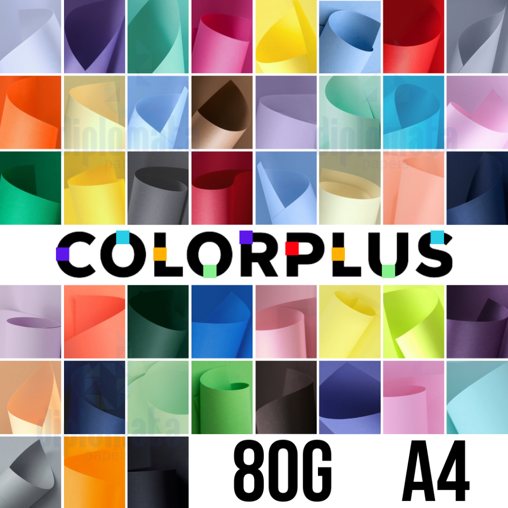 Papel Color Plus 80g (9 Fls A4) Original Blendpaper Colorido na Massa ...