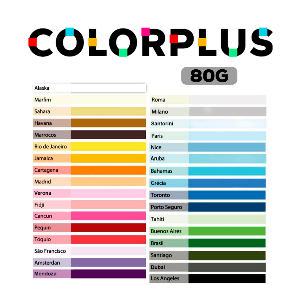 Color Plus 80g (9 Fls A4) Papel Colorido na Massa! Original Blendpaper ...