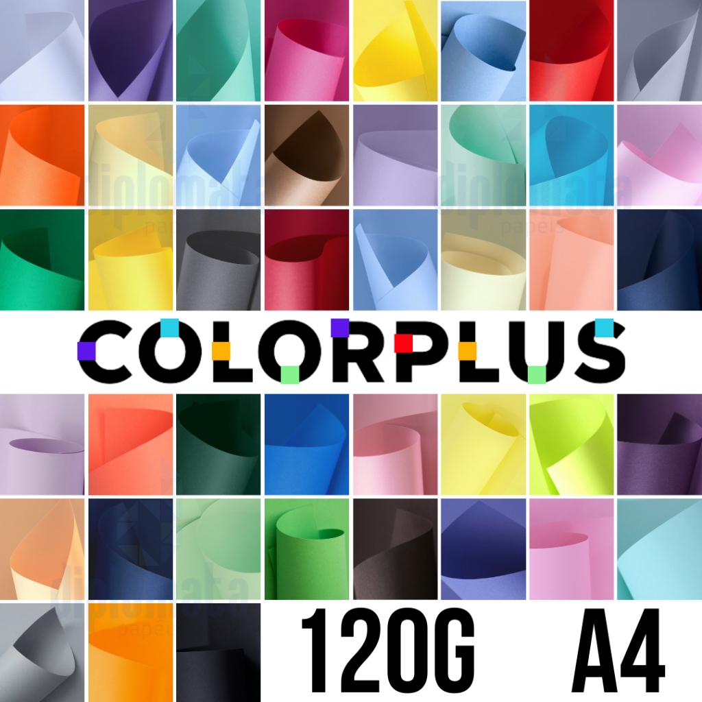 Papel Color Plus 120g (9 Fls A4) Original Blendpaper Colorido na Massa ...