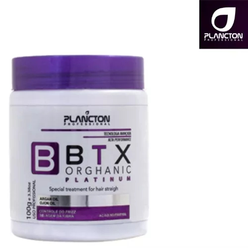 Plancton BTX Botox Orghanic Platinum Redutor de Volume AntiFrizz 100g ...