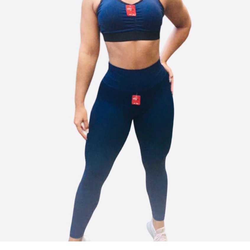 Calça Legging Moda Feminina Fitness Lisa Cós Alto Suplex Proteção Solar ...