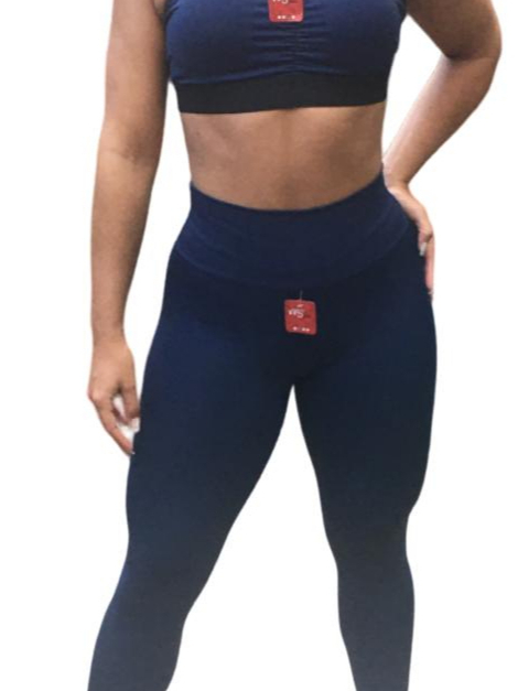 Calça Legging Moda Feminina Fitness Lisa Cós Alto Suplex Proteção Solar ...