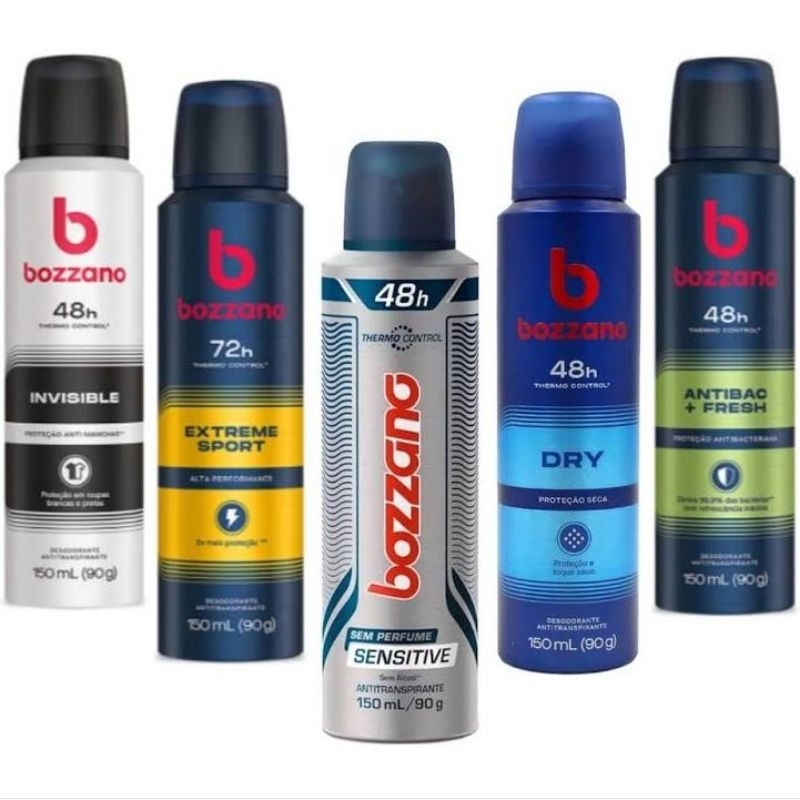 Desodorante Bozzano Aerosol 150ml - Escolha sua fragrância. | Shopee Brasil