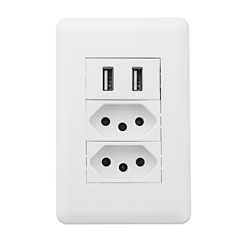 Tomada USB 12V Tomadas USB Tomadas Com USB Tomada USB Parede | Shopee ...