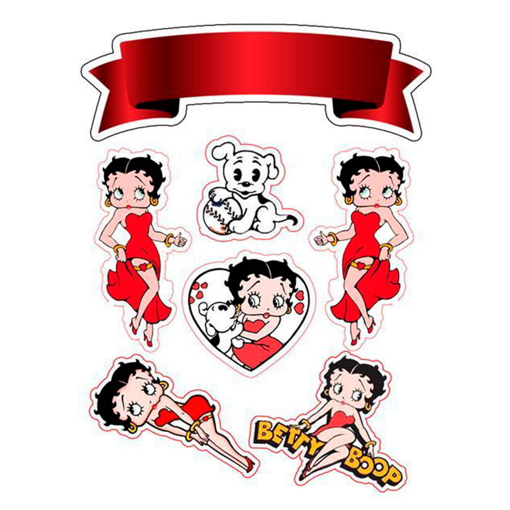 Topo de Bolo Betty Boop Topper de Bolo Personalizado | Shopee Brasil