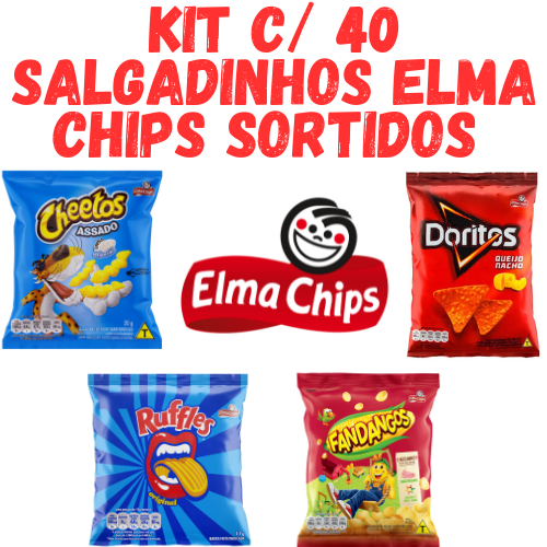Kit 40 Salgadinhos Sortidos Elma Chips | Shopee Brasil
