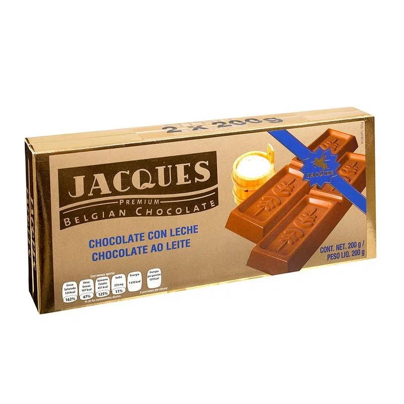 Chocolate Belga Jacques Premium Pack 2x200g ao Leite, com Avelã, Com ...