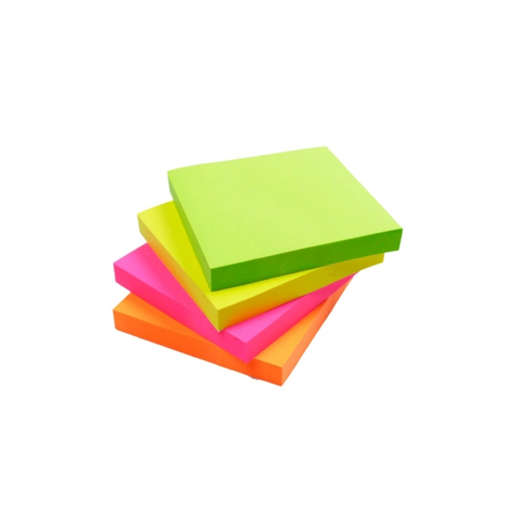 Bloco De Notas 38x50mm Original Tropical Neon Colorido Super Adesivo ...
