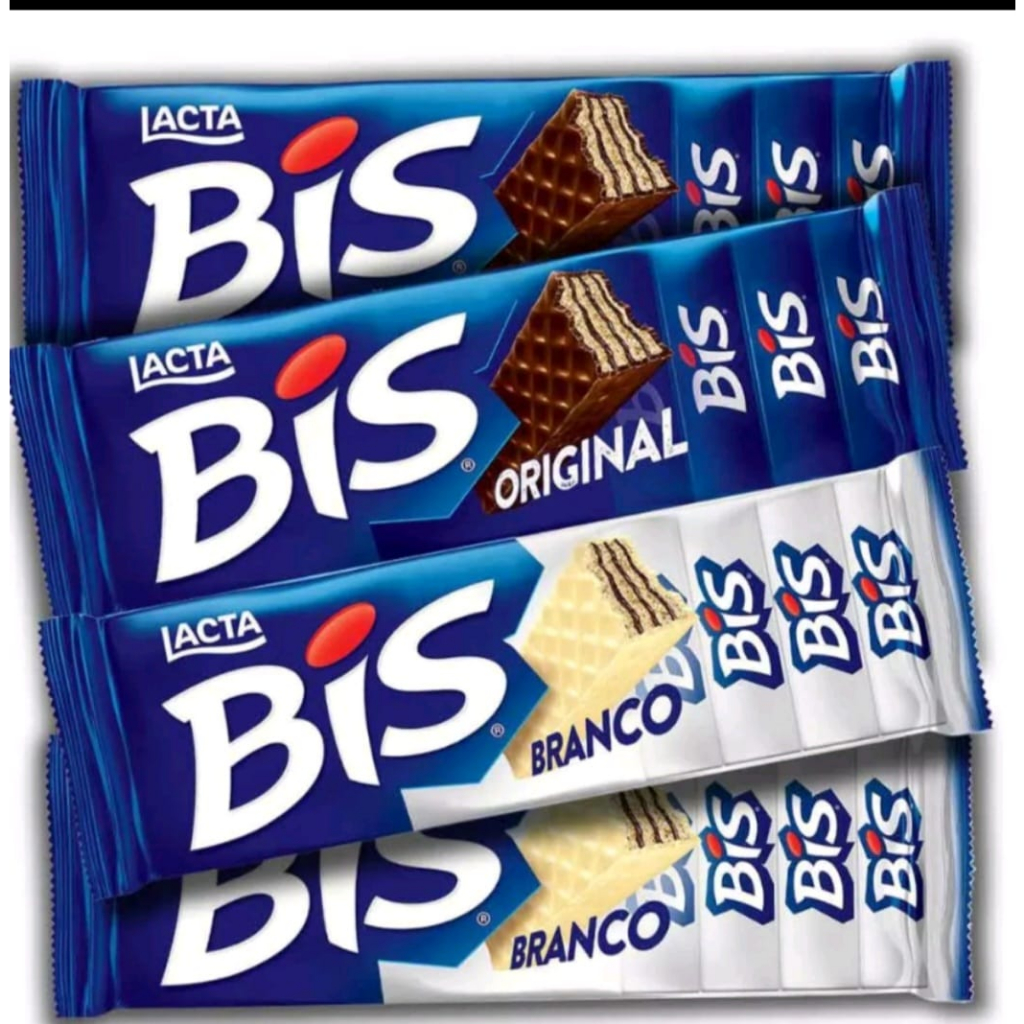 BIS CHOCOLATE WAFER BIS AO LEITE E BRANCO C/ 20 UNIDADES | Shopee Brasil