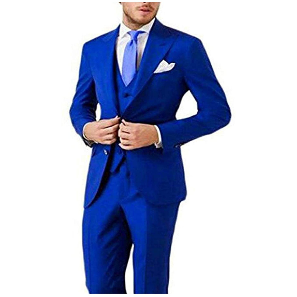Terno Slim Masculino Azul Royal - (Paletó + Calça) | Shopee Brasil