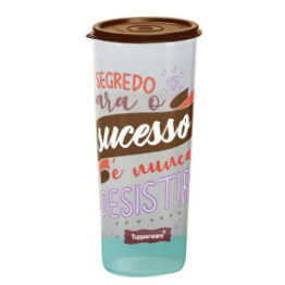 Copo Tupperware - Frase: O Segredo para o Sucesso é Nunca Desistir ...