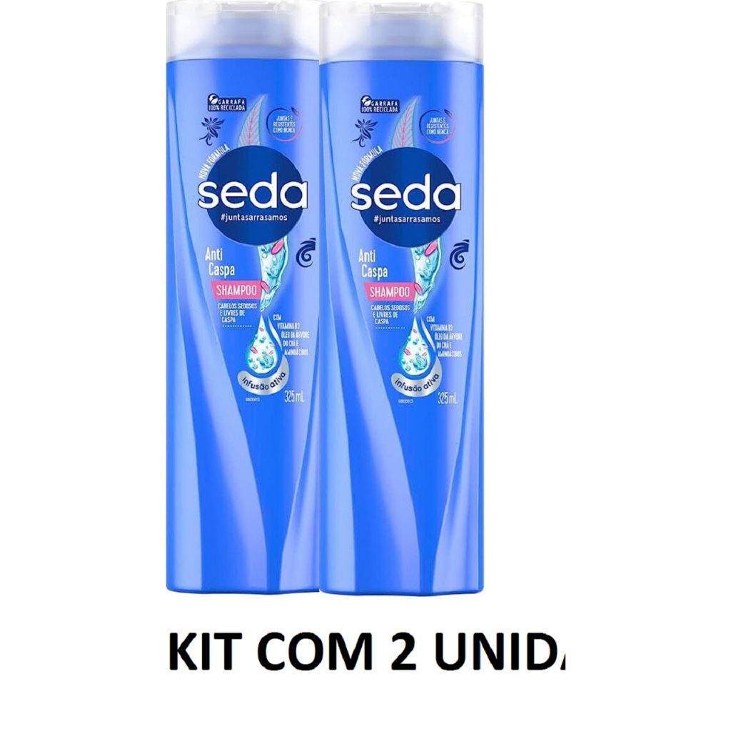 SEDA SHAMPOO ANTICASPA 325ML HIDRATACAO DIARIA kit COM 2 UNIDADES ...