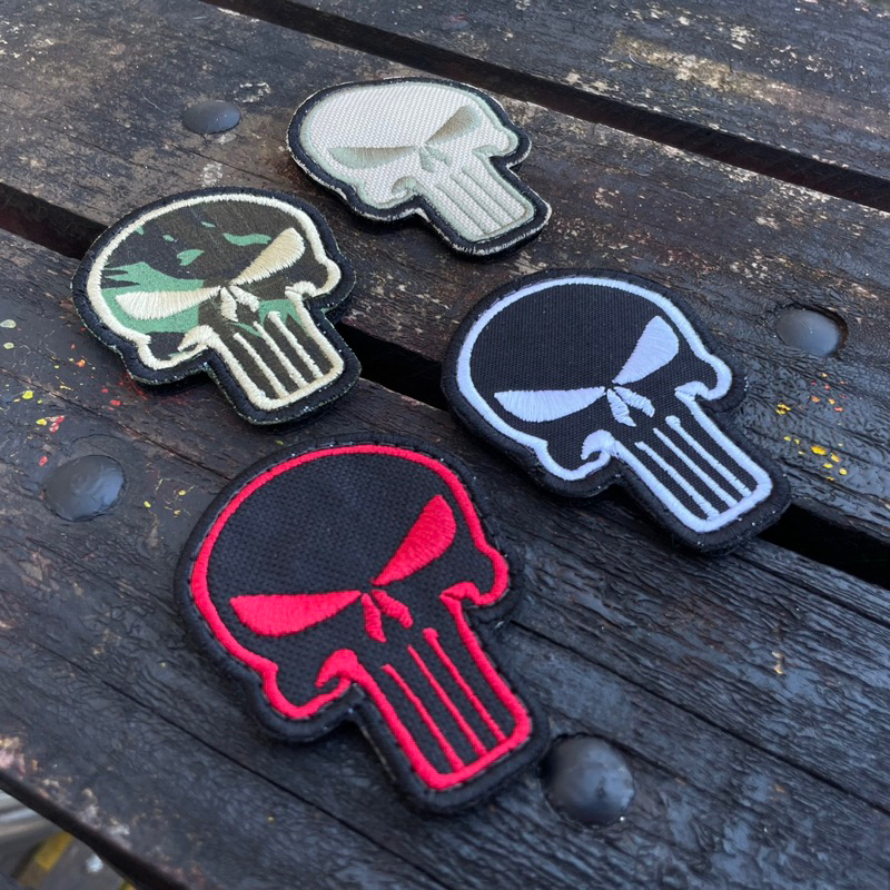 CAVEIRA justiceiro Punisher Bordado patch | Shopee Brasil