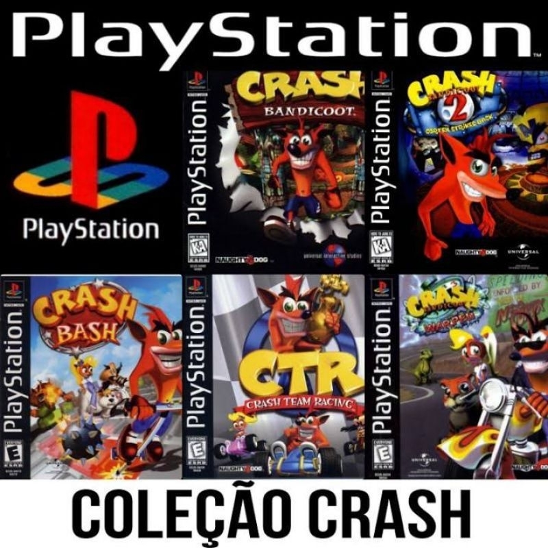 Coleção Completa do Crash Bandicoot para Ps1 - Faz a Boa!
