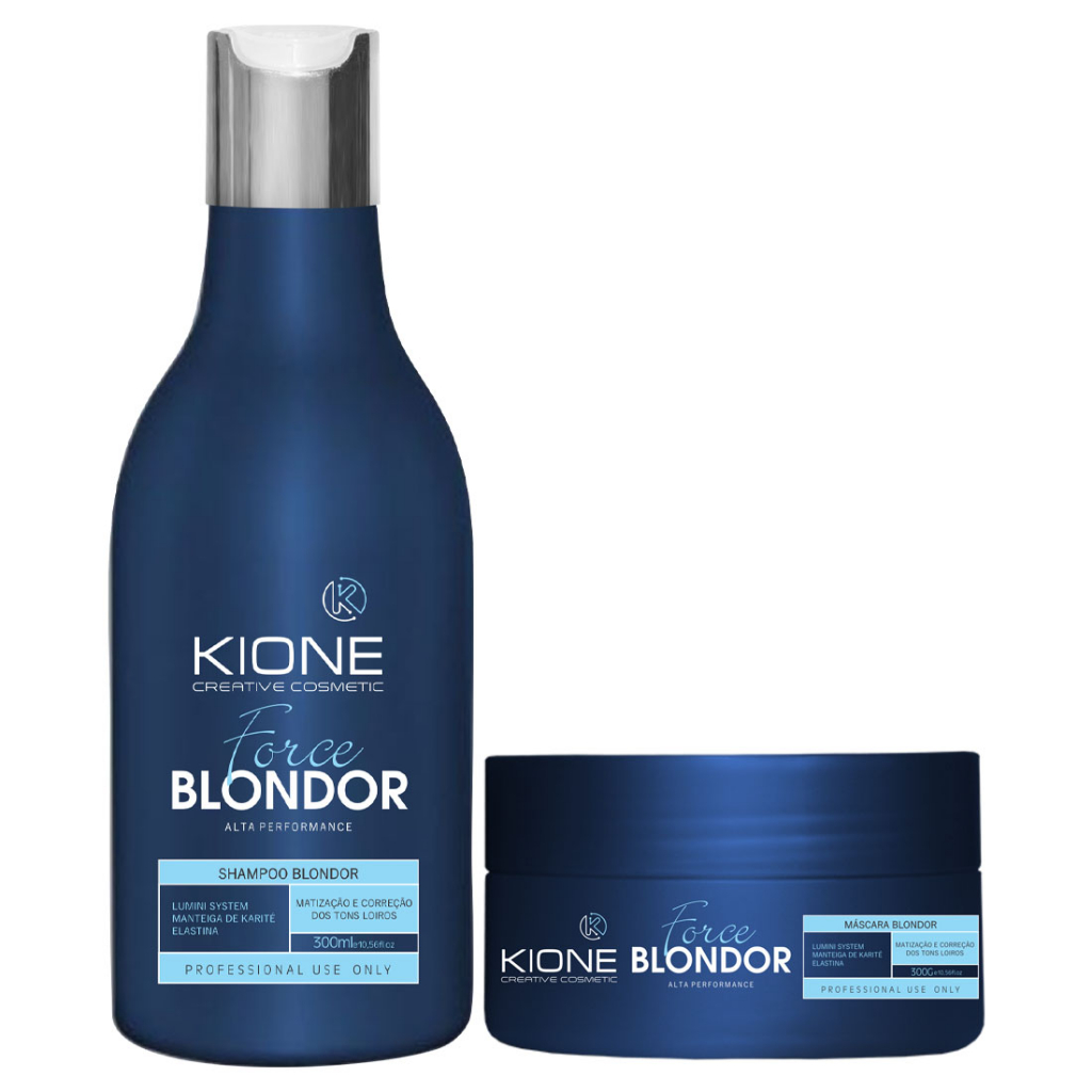Kit Capilar Force Blondor Matizador Loiro - Kione | Shopee Brasil