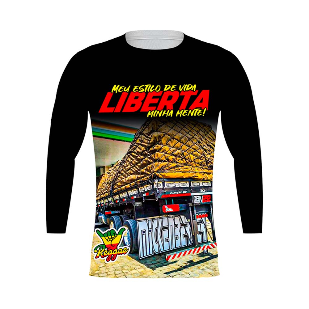 Camisa Camiseta Manga Longa Caminhoneiro Meu Estilo De Vida Liberta ...