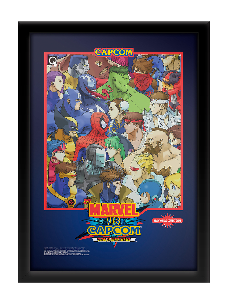 Quadro Marvel vs Capcom Poster Retro Arcade Capcom Tam. A3 (Grande) e ...