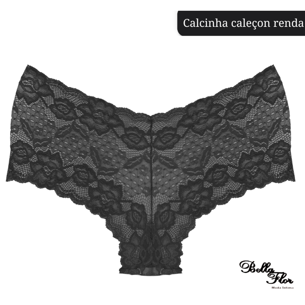 Kit com 10 Calcinhas Calesson Shortinho de Renda | Shopee Brasil