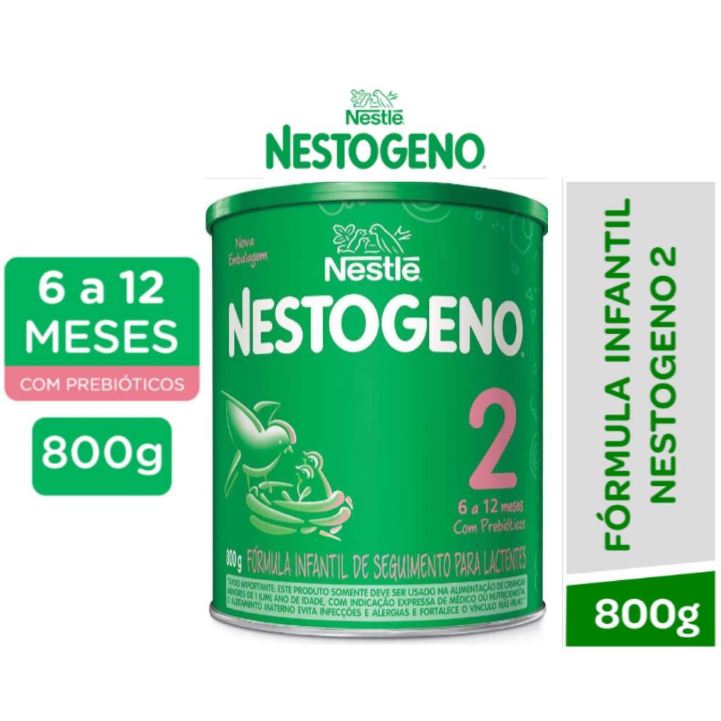 Nestogeno 2 Fórmula Infantil para Lactentes - 800g - Nestogeno Nestlê ...