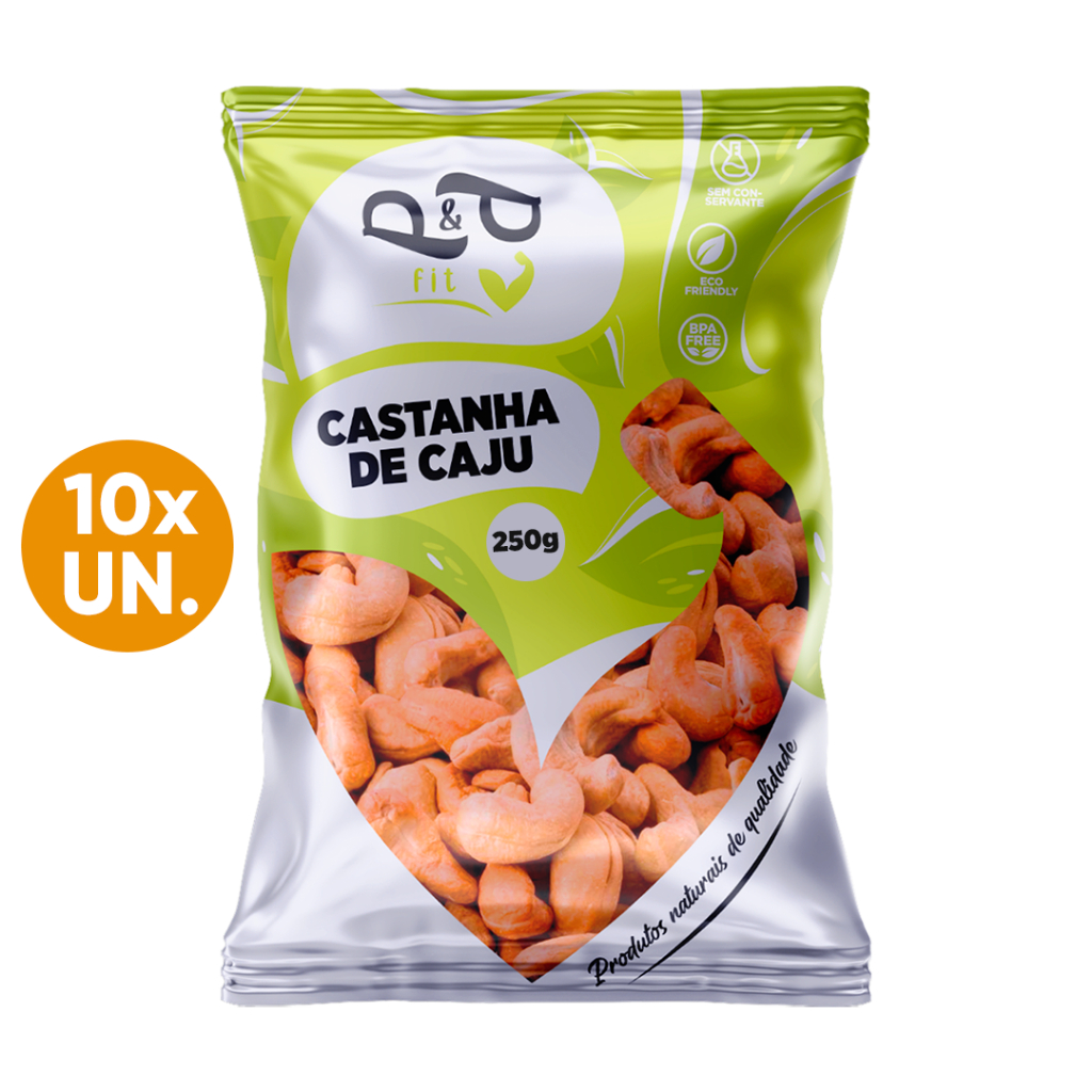Castanha de Caju Torrada Sem Sal Atacado 10 Unidades 250g - P&P | Shopee Brasil