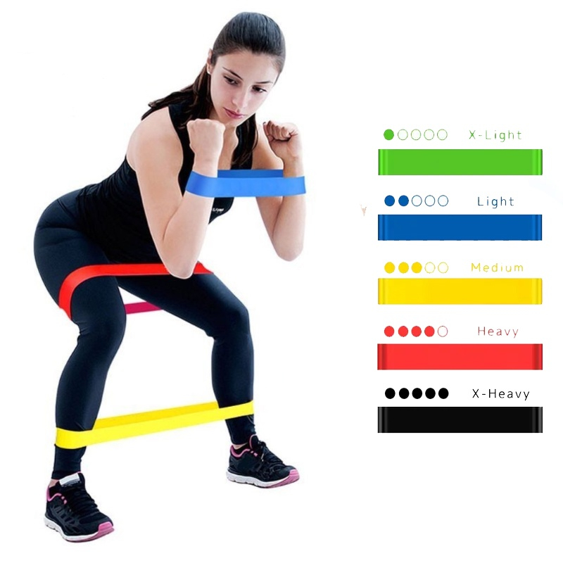 Kit 5 Mini Band Elastico Academia Fit Treino Funcional Exercício ...
