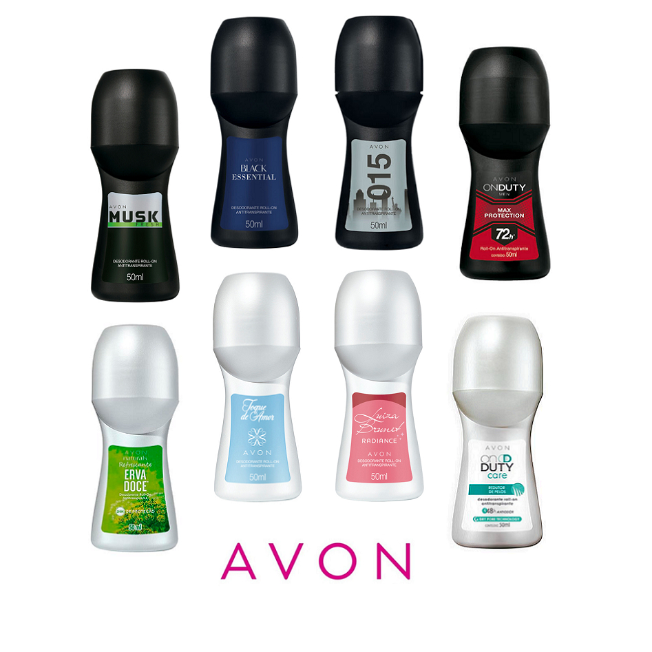 Desodorante Roll-On Avon Kit com 8 Unidades Variadas | Shopee Brasil
